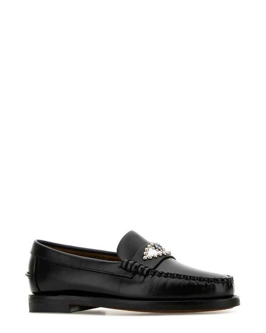 Sebago Classic Dan Eye Slip-On Loafers in Black | Lyst