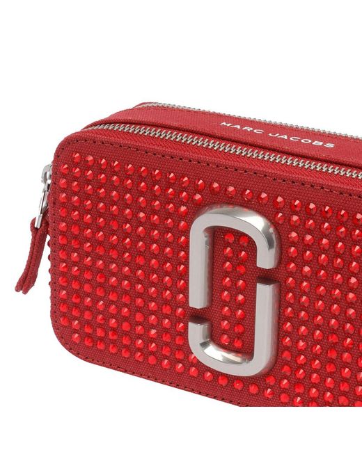 Marc Jacobs The Snapshot Embellished Shoulder Bag in Red | Lyst