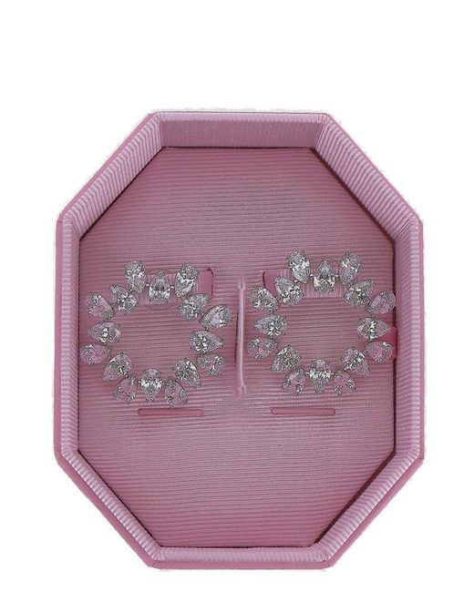 Swarovski Millenia Pear Cut Hoop Earrings in Purple | Lyst Swarovski Millenia Pear Cut Hoop Earrings in Purple | Lyst