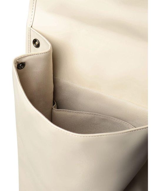 Rains Logo Embossed Buckle Fastened Backpack in Natural for Men | Lyst