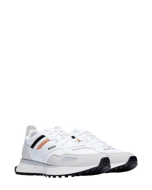 BOSS Running-Style Trainers in White for Men | Lyst