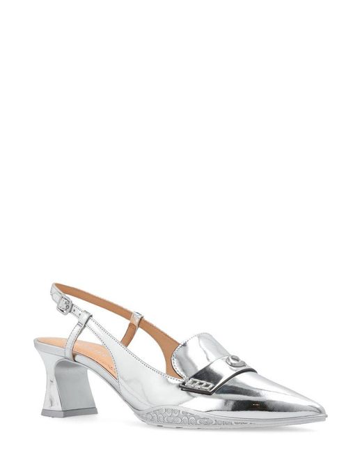COACH Nikola Slingback Pumps in White | Lyst