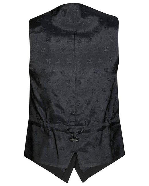 Max Mara V-neck Buttoned Vest in Black | Lyst