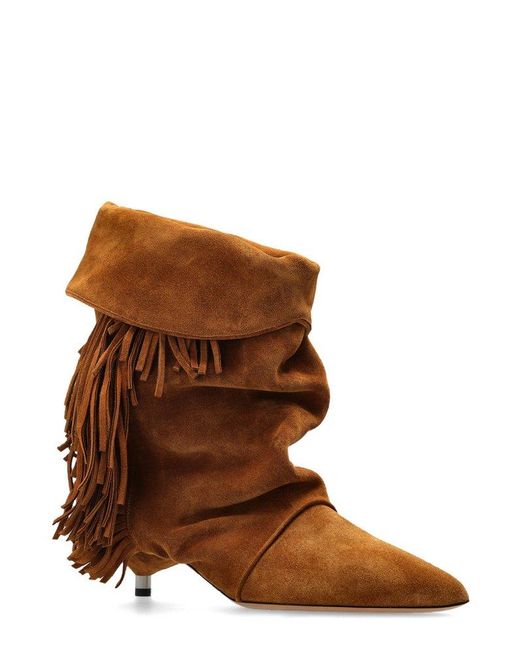 Isabel Marant Ankle Boots Edrik in Brown | Lyst