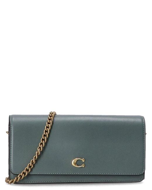 COACH Essential Logo Plaque Long Wallet in Gray | Lyst