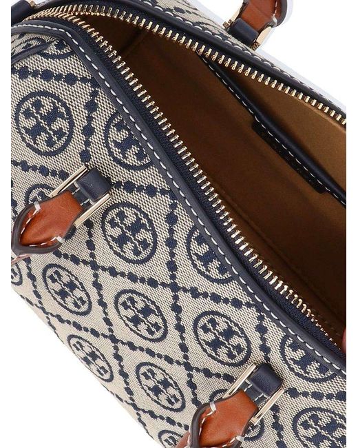 Tory Burch T Monogram Zipped Mini Barrel Bag | Lyst