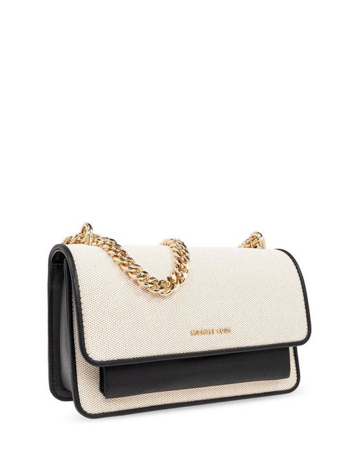 MICHAEL Michael Kors Logo Lettering Shoulder Bag in Black | Lyst