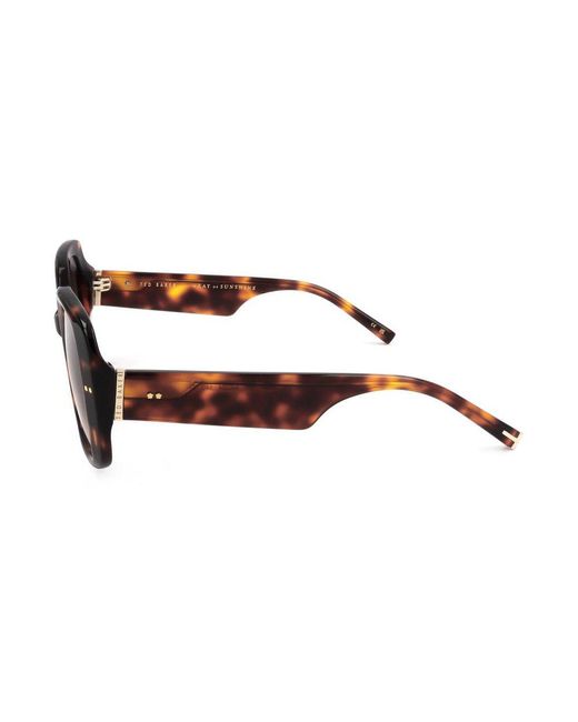 Ted Baker Square Frame Full Rim Sunglasses in Brown | Lyst UK