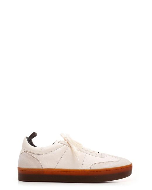 Officine Creative Suede Panelled Low-top Sneakers in White for Men - Lyst
