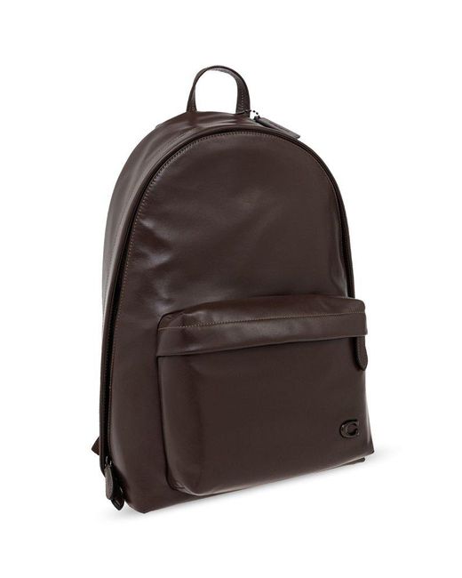 COACH Leather Backpack in Brown for Men | Lyst