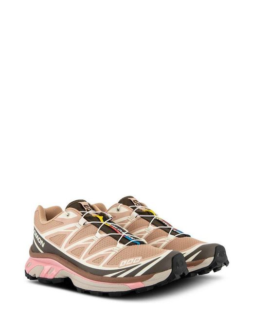 Salomon Xt-6 Lace-Up Sneakers in Pink | Lyst