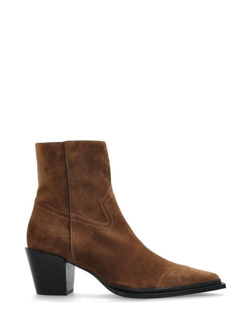 Jimmy Choo Cece Ankle Boots in Brown | Lyst