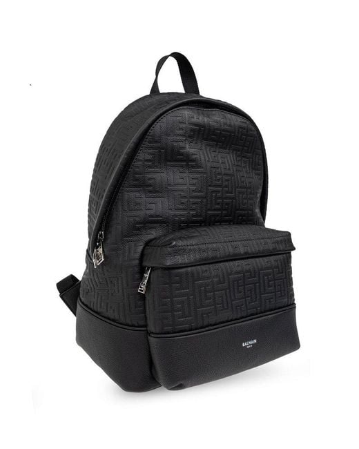 Balmain Backpack With Logo in Black for Men | Lyst