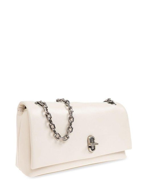 Marc Jacobs The Dual Logo Embossed Chained Wallet in Natural | Lyst