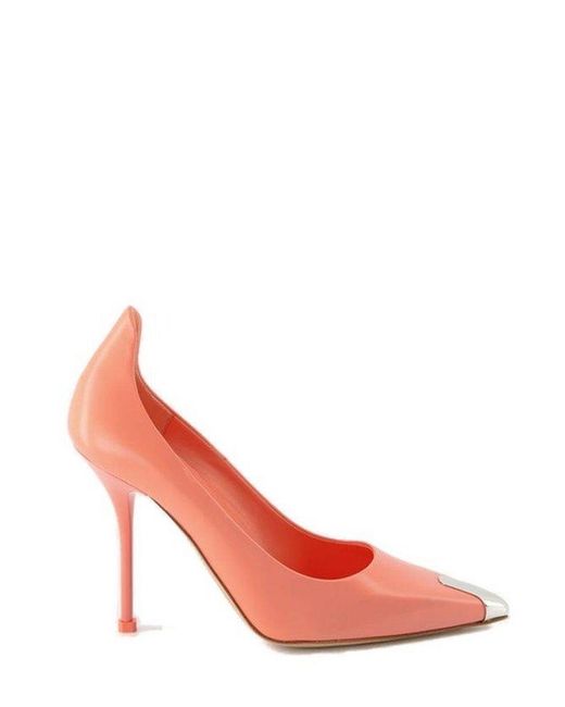 Alexander McQueen Metal Toe-Cap Pumps in Pink | Lyst