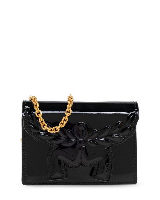 MCM Himmel Laurel Chain Wallet in Black | Lyst