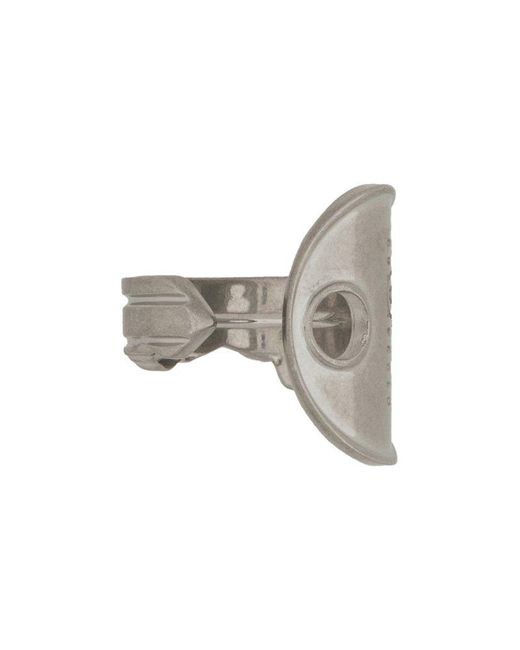 MM6 by Maison Martin Margiela Logo Engraved Wraparound Key Ring in Gray ...