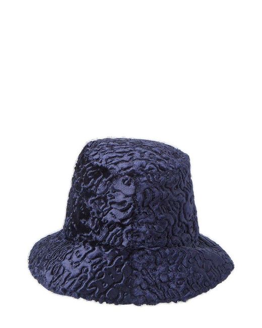 Flapper Sisi Logo Plaque Bucket Hat in Blue | Lyst