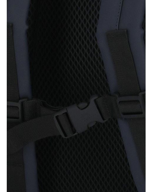 Rains Rolltop Rucksack Logo Detailed Backpack in Blue | Lyst