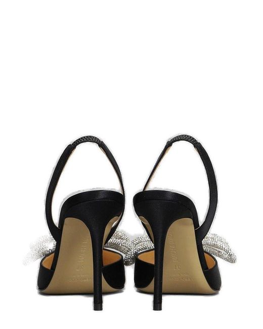 Mach & Mach Pointed Toe Slingback Pumps in Black | Lyst