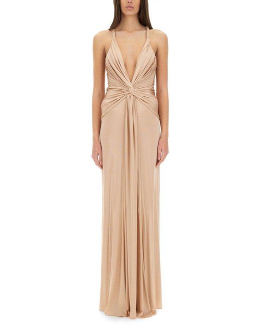 Tom Ford Dress With Drape in Natural | Lyst