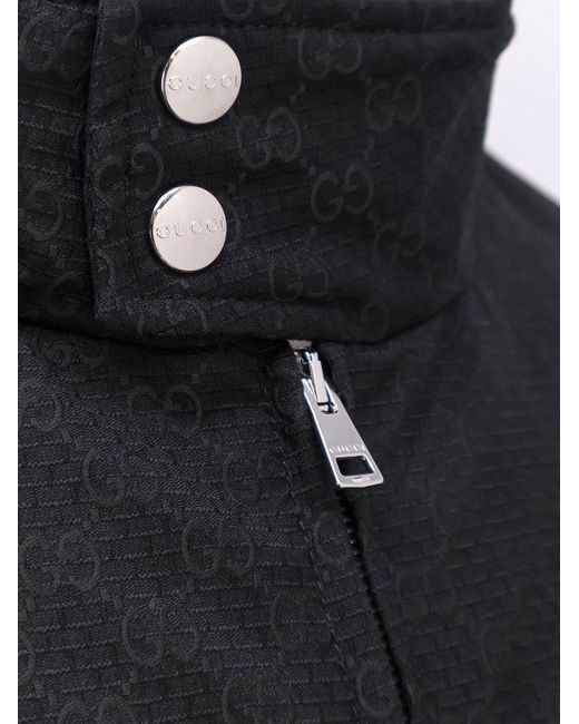 Gucci Ripstop Monogrammed Zip-Up Jacket in Blue for Men | Lyst