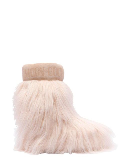 Moon Boot Icon Yeti Round Toe Boots in Pink | Lyst