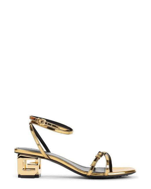 Givenchy G Cube Open-Toe Sandals in White | Lyst