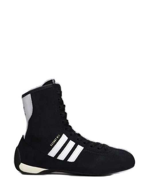 adidas Originals Rasant Lace-Up Mid Sneakers in Black | Lyst