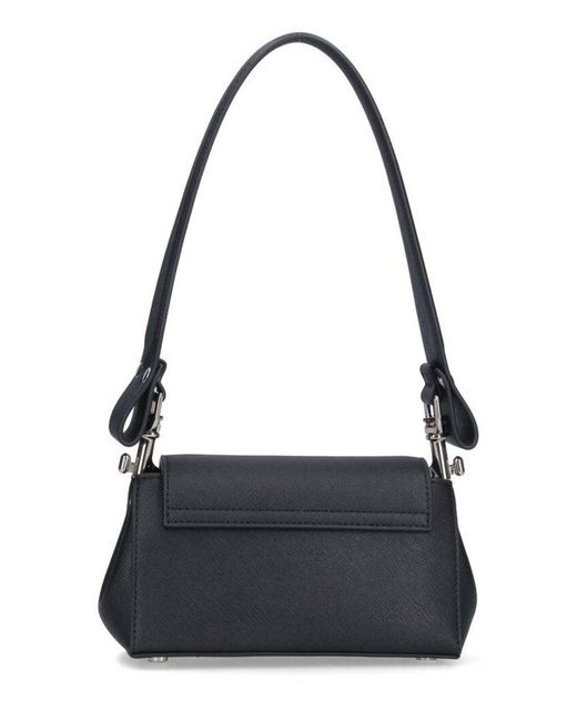 Vivienne Westwood Hazel Orb Plaque Small Shoulder Bag in Black | Lyst