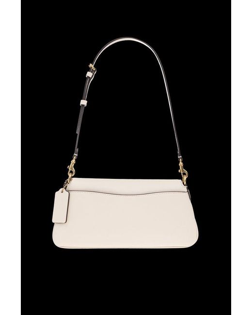COACH Logo Detailed Fold-Over Shoulder Bag in Black | Lyst UK