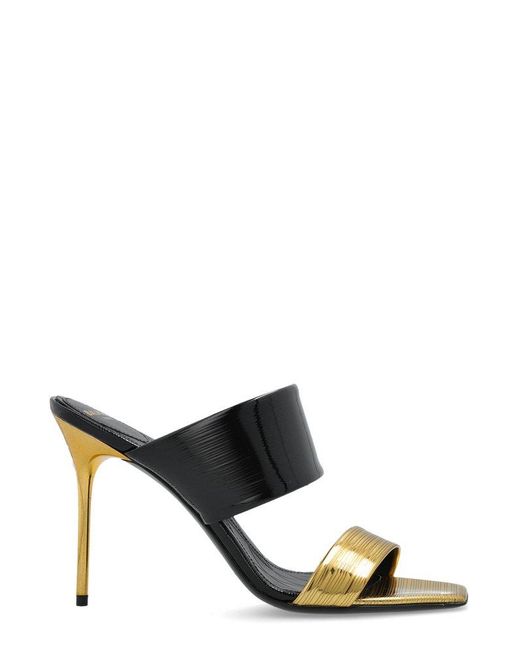 Balmain Pb Mules in Black | Lyst