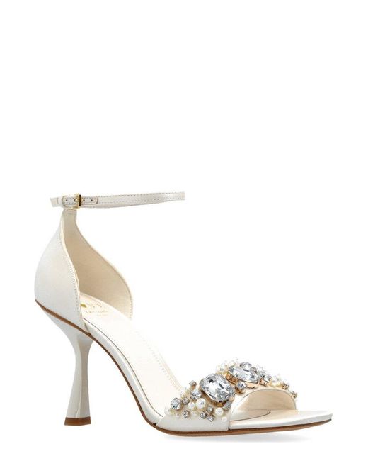 Kate Spade Embellished Bridal Sandals in Metallic | Lyst