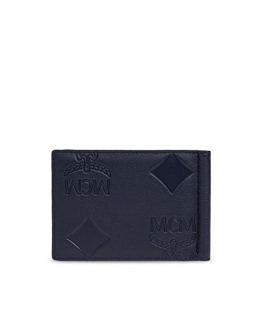 MCM Leather Wallet in Blue for Men | Lyst