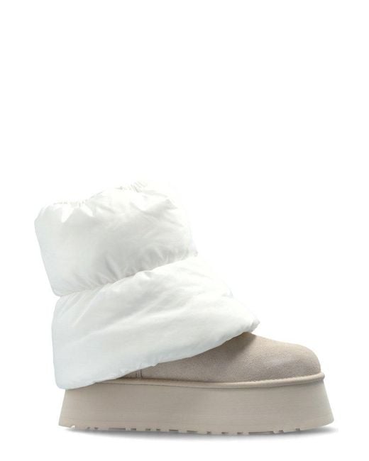 UGG Snow Boots Classic Mini Dipper Puffer in White | Lyst UK
