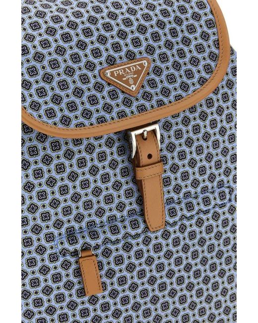 Prada Backpacks In Blue For Men Lyst