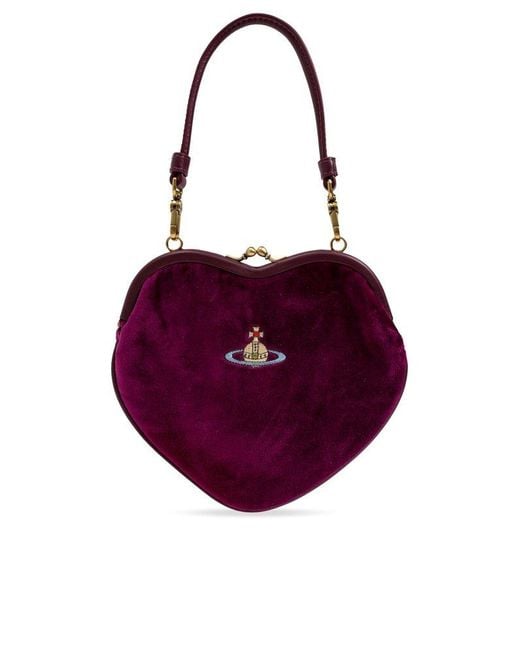Vivienne Westwood Belle Heart Tote Bag in Purple | Lyst