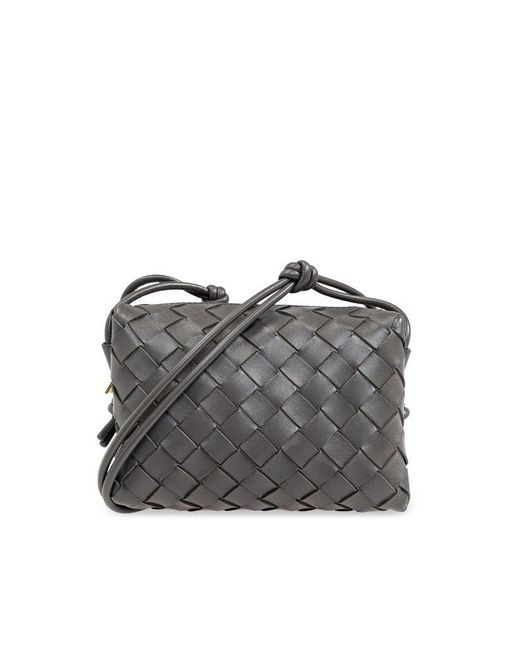 Bottega Veneta Shoulder Bag Mini Loop Camera, in Gray | Lyst