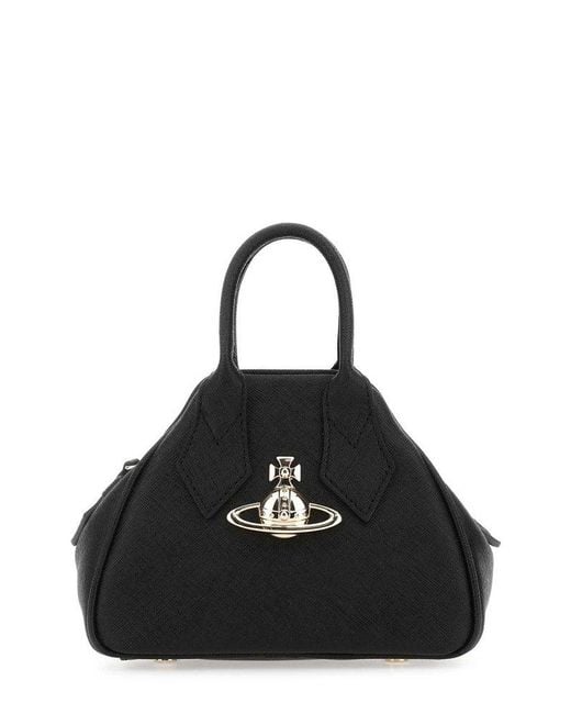 Vivienne Westwood Mini Yasmine Top Handle Bag in Black | Lyst