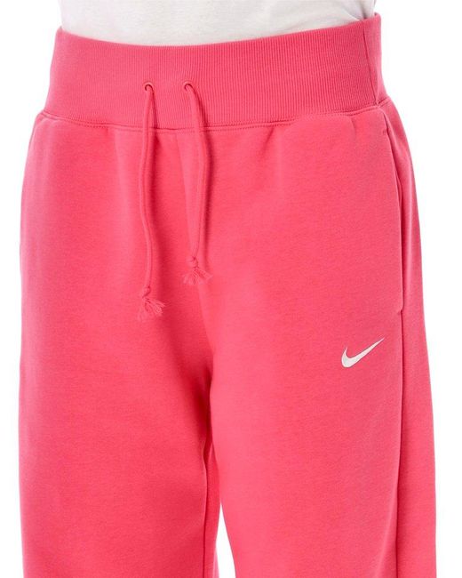 Nike Sportswear Phoenix Fleece Tracksuit Bottoms in Pink | Lyst