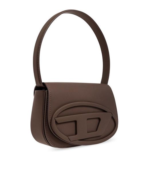 DIESEL 1dr-iconic Chain-detailed Shoulder Bag in Brown | Lyst