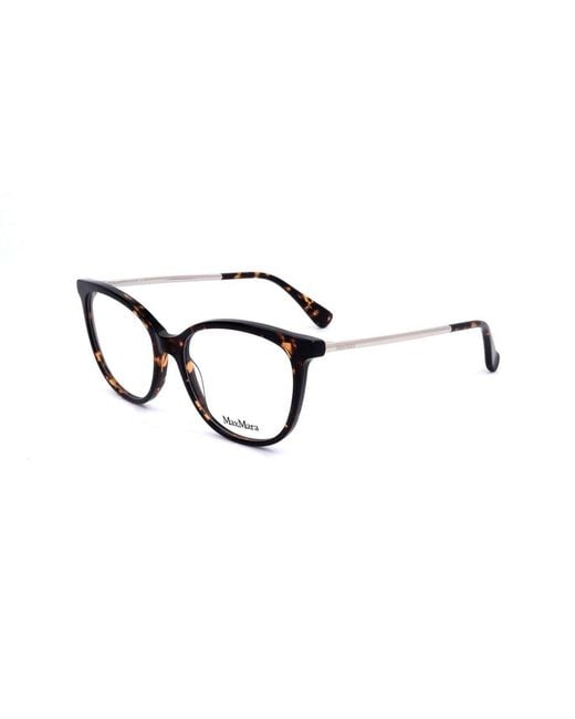Max Mara Square Frame Glasses in Black | Lyst UK