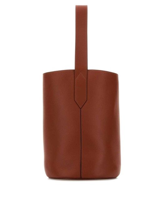 J&m Davidson Buckle Detail Tote Bag in Brown | Lyst UK