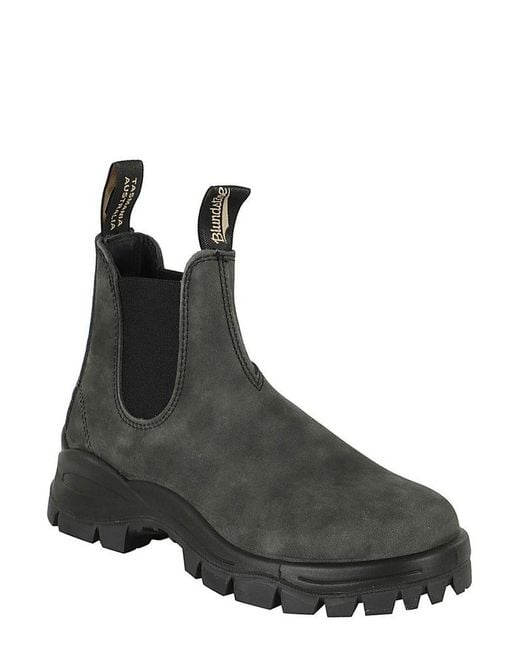 Blundstone Rustic Chelsea Boots in Black | Lyst