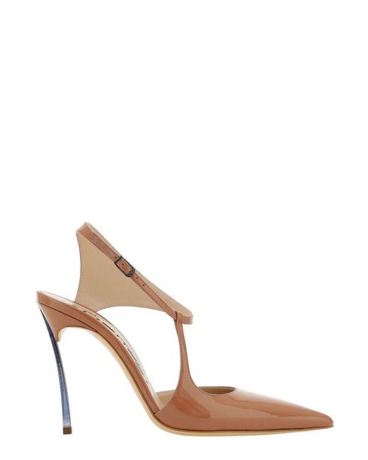 Casadei Super Blade Melody Pointed Toe Pumps in White | Lyst