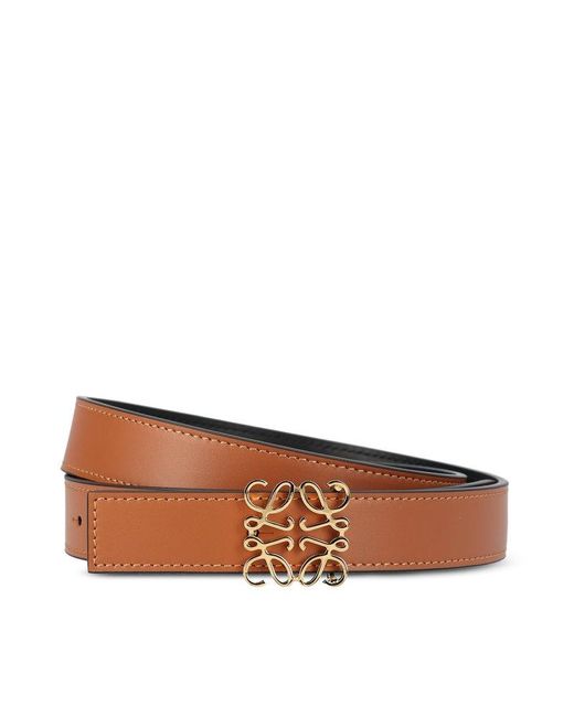 Loewe Logo Buckled Reversible Belt in Brown | Lyst