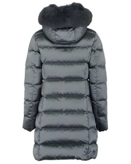 Colmar Logo-Appliqué Hooded Padded Coat in Gray | Lyst