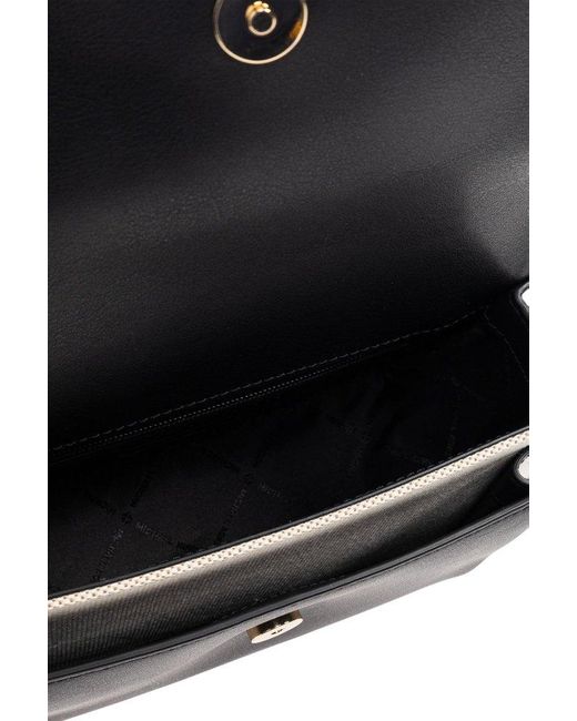 MICHAEL Michael Kors Logo Lettering Shoulder Bag in Black | Lyst