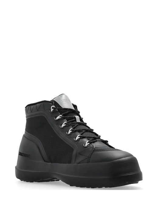 Moon Boot Luna Trek Mid Boots in Black for Men | Lyst