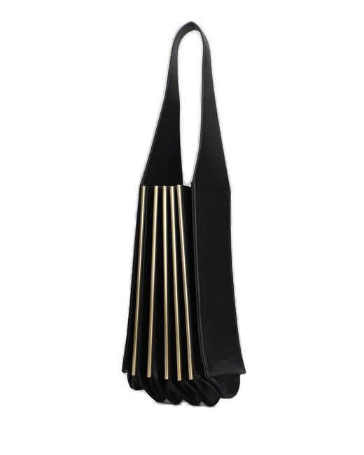 Jonathan Simkhai Rola Accordion-shape Top Handle Bag in Black | Lyst